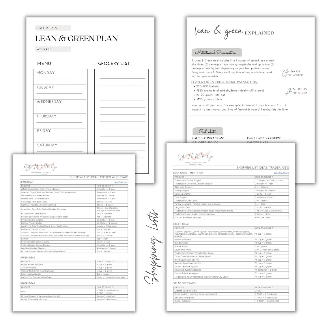 DIGITAL Optavia 5&1 Fueling Tracker, Planner, Guide | INSTANT DOWNLOAD ...