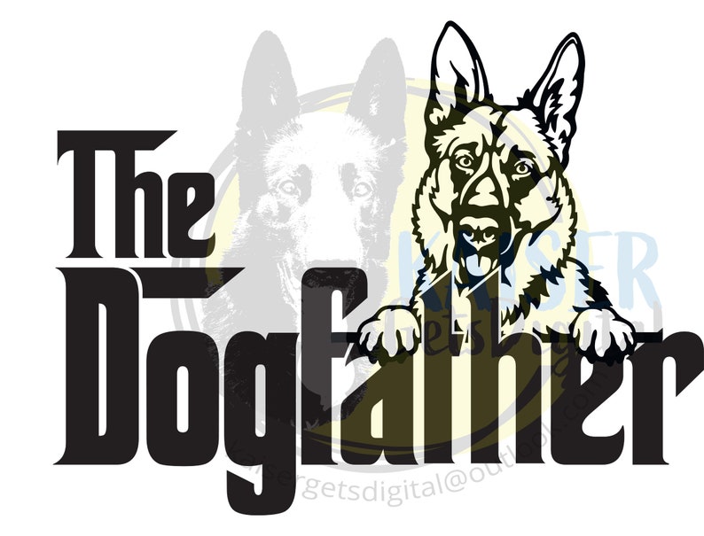The Dogfather Svg, the Dog Father German Shepherd Svg, Dog Dad Svg ...