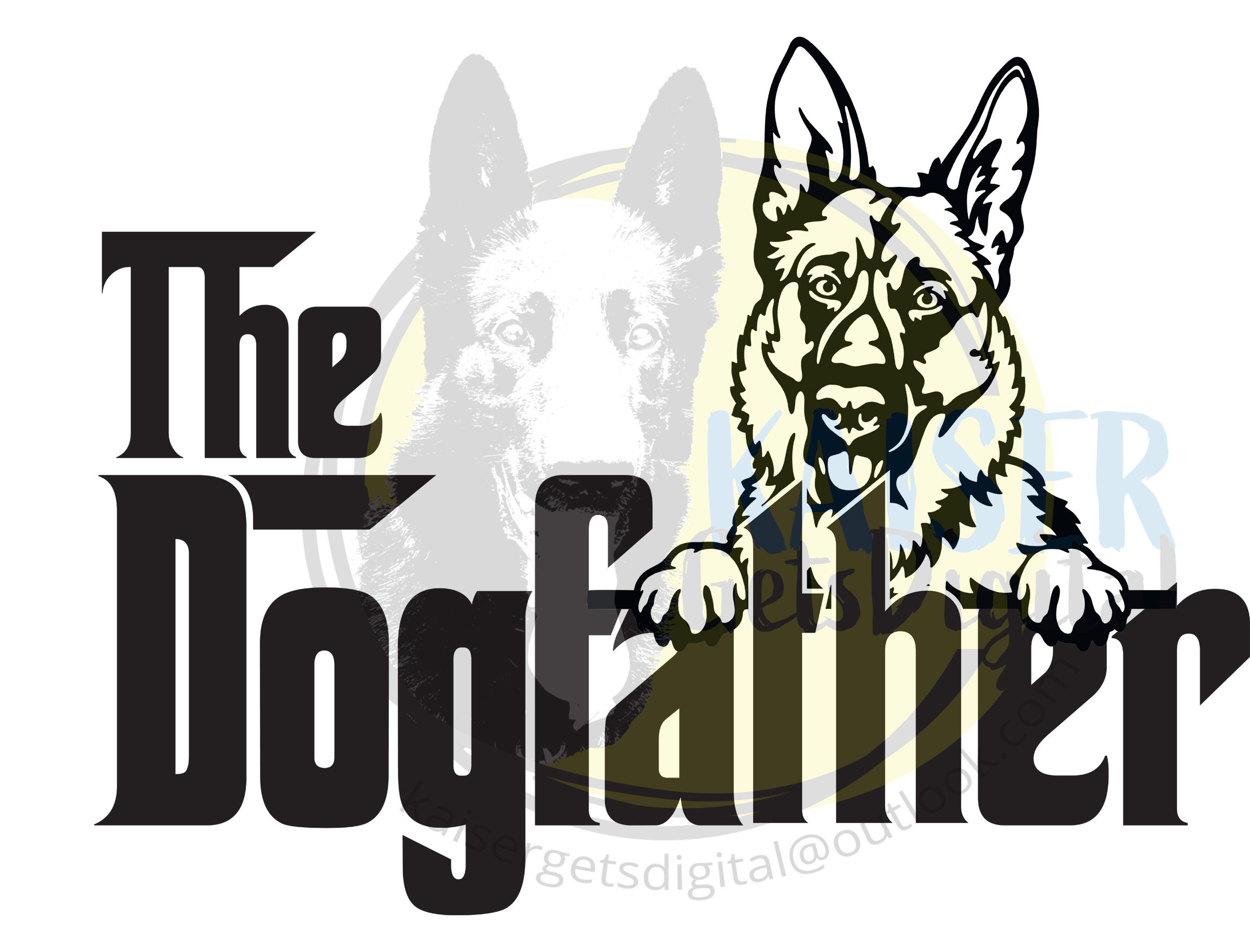 The Dogfather Svg, the Dog Father German Shepherd Svg, Dog Dad Svg ...