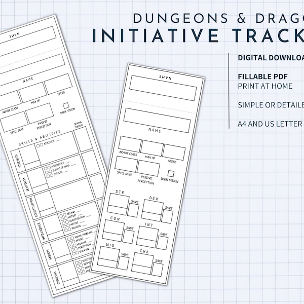 Initiative Tracker for Dm Screen - Etsy