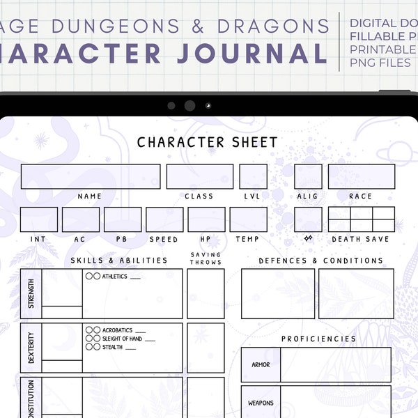 D&d Character Sheet Book - Etsy