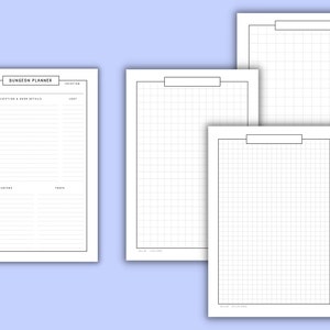 Digital Dungeon Planner for D&D Printable and Goodnotes Compatible 3 ...