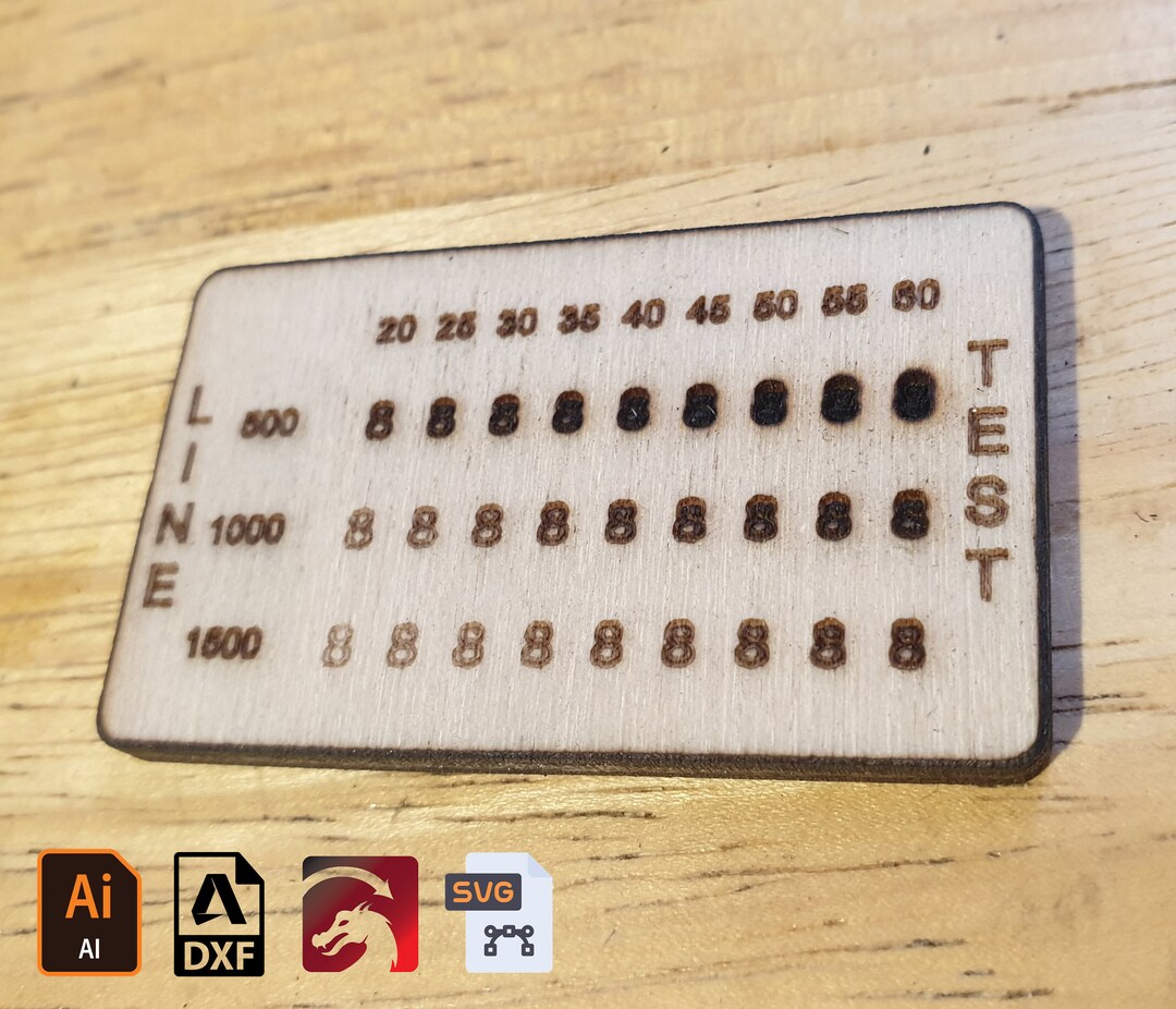 Compact Laser Line Material Testing Plates Lightburn .AI .DXF - Etsy