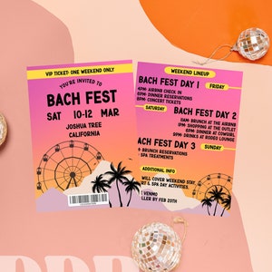 Bach Chella Invitation Itinerary CUSTOM FEST VIP Concert Music Festival ...
