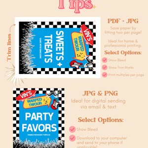 Warped Tour Birthday Party Table Sign | Warped Two-ur Printable Party ...