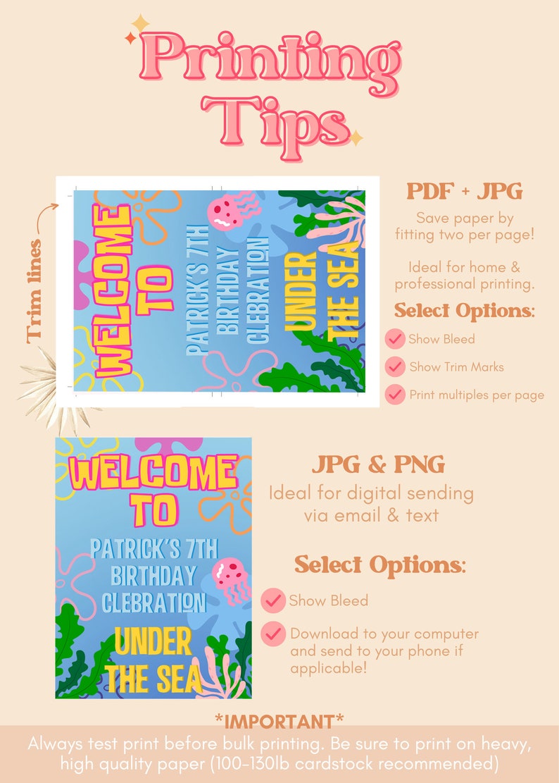 Spongebob Welcome Sign Printable Colorful Spongebob Party - Etsy UK