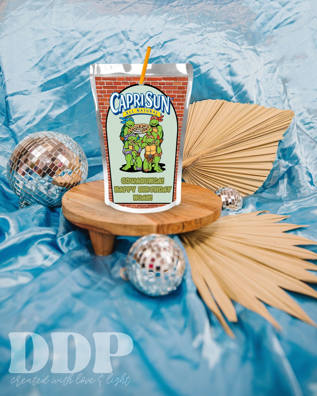 Ninja Turtles Birthday Juice Pouch Label TM Turtles Printable Party ...