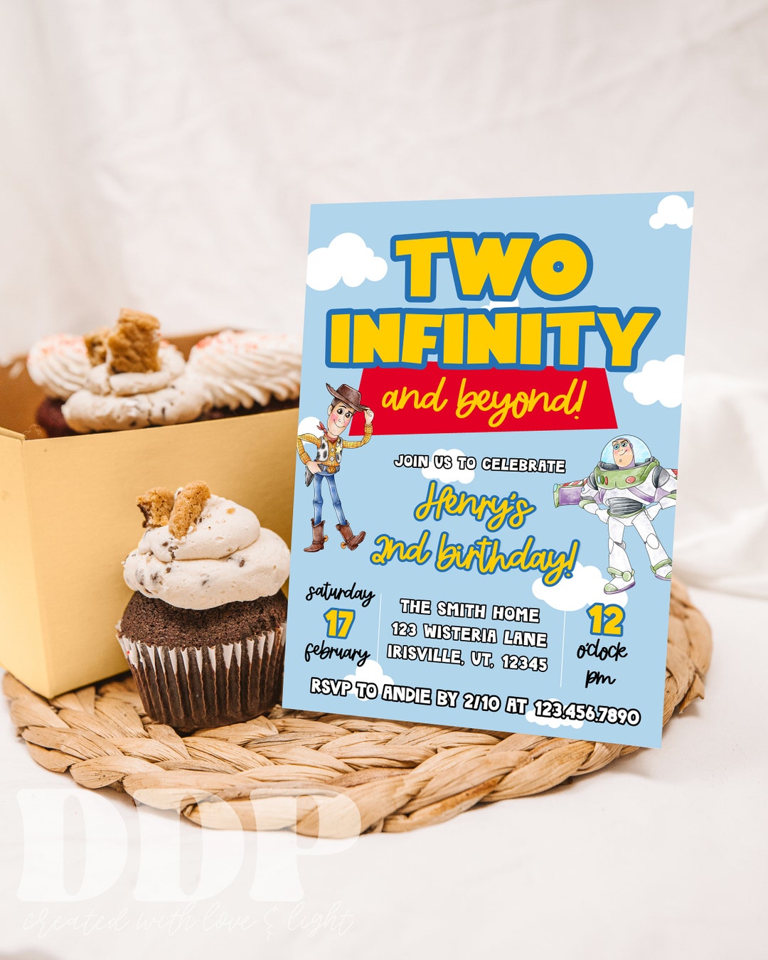 Toy Story Inspired Birthday Two Infinity and Beyond Invitation Two ...