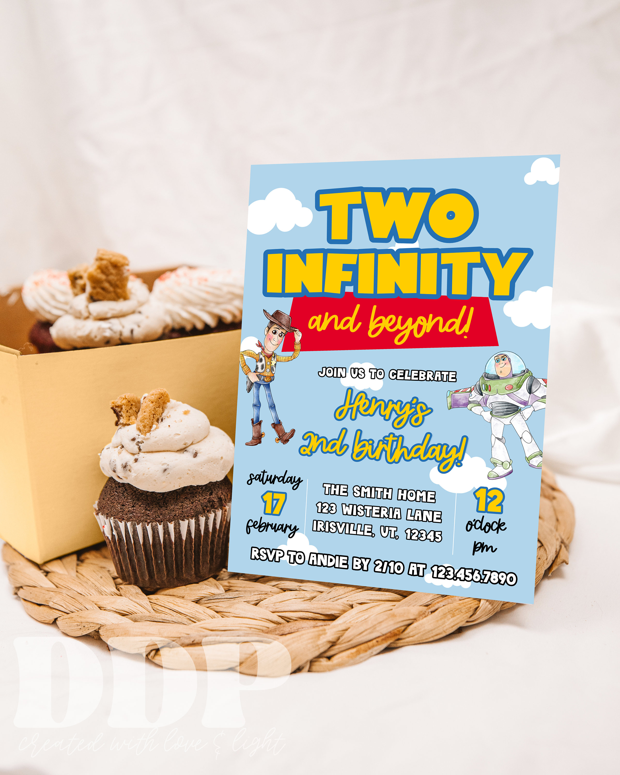 Toy Story Inspired Birthday Two Infinity and Beyond Invitation Two ...