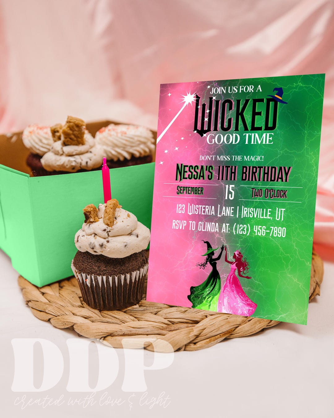 Wicked Birthday Party Invitation Wicked Inspired Musical Party Invite ...