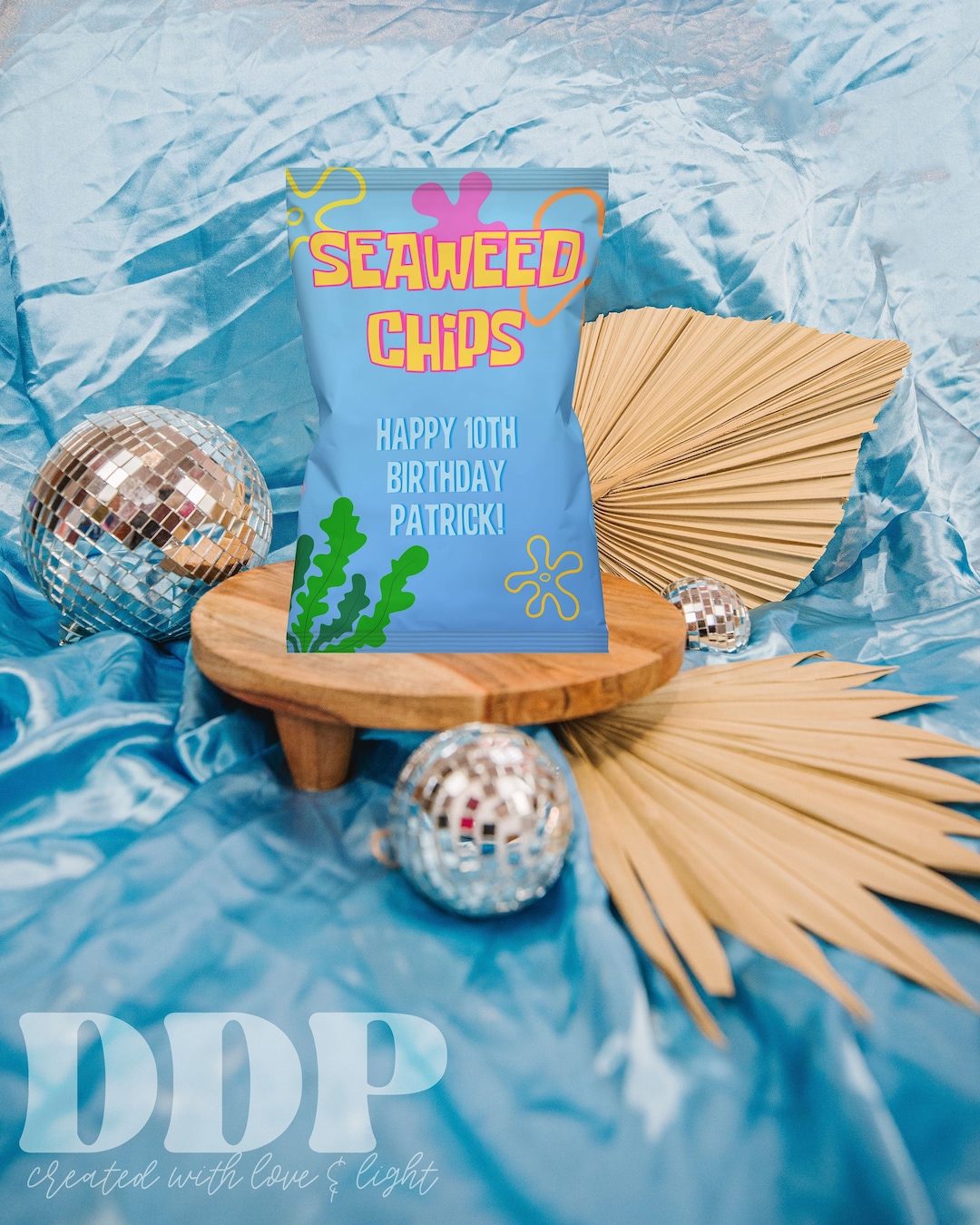 Spongebob Chips Bag Label Printable Colorful Spongebob Party Decor ...