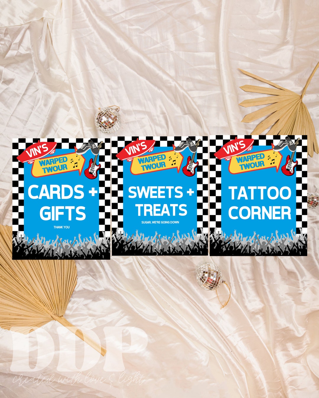 Warped Tour Birthday Party Table Sign | Warped Two-ur Printable Party ...