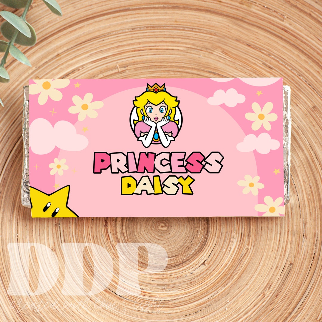 Princess Peach Chocolate Bar Wrapper Editable Princess Peach Party ...