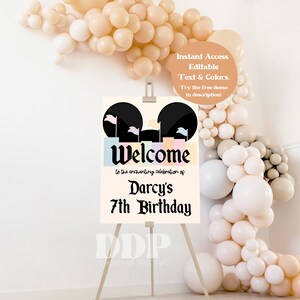 Disneyland Inspired Birthday Welcome Sign Happiest Birthday on Earth ...