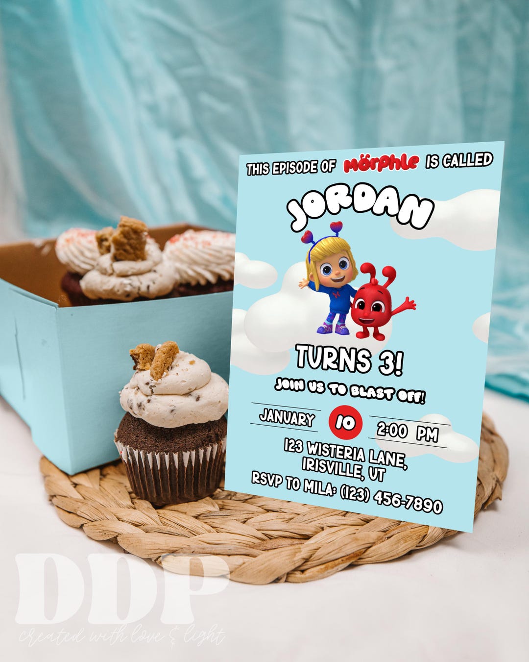 Morphle Birthday Party Invitation Magic Pet Inspired Party Invite ...