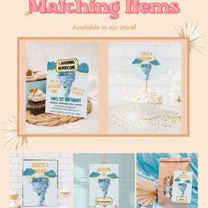 TWONADO / FOURNADO Birthday Party Table Sign Tornado Printable Party ...