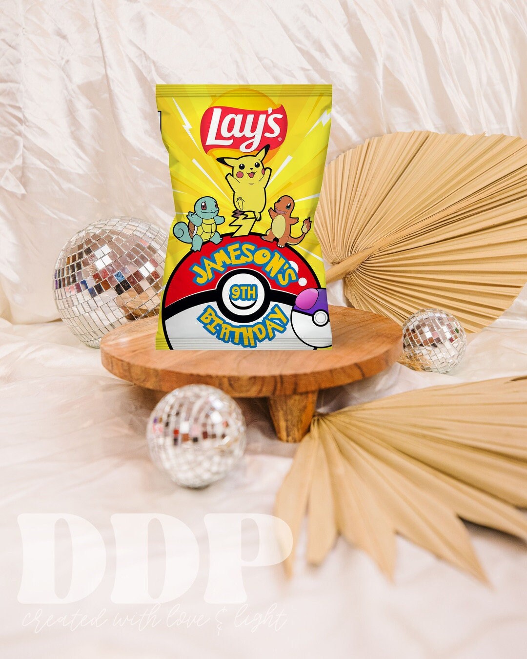 Pikachu Birthday Chips Bag Label Boy Pokemon Game Printable Party Decor ...