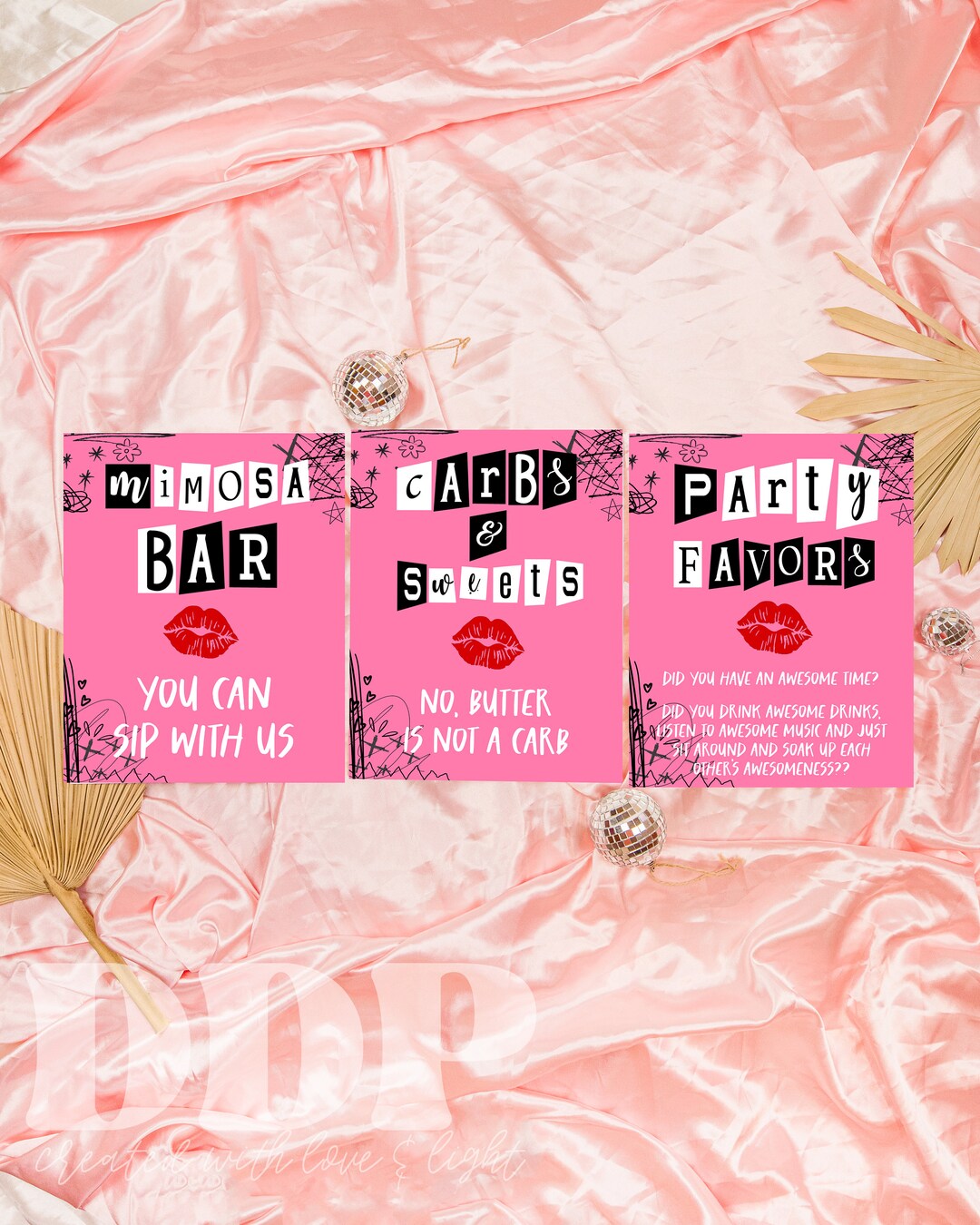 Mean Girls Table Signs Editable Mean Girls Party Decor Burn Book ...