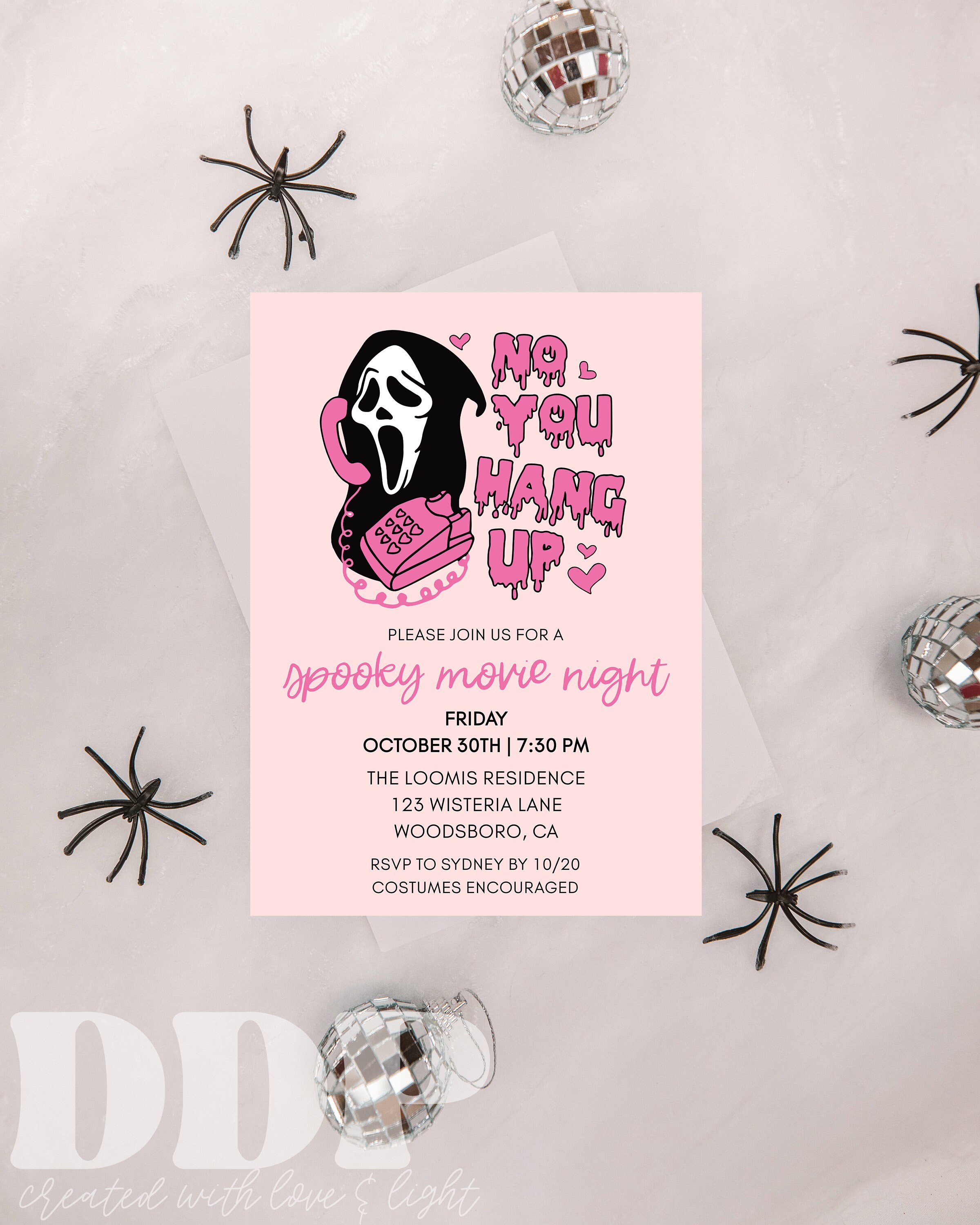 SCREAM Horror Movie Invitation Halloween Party Invitation Halloween ...