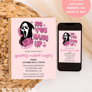 SCREAM Horror Movie Invitation Halloween Party Invitation Halloween ...