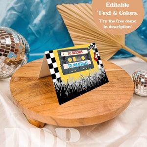 Warped Tour Food Tent Label Warped Two-ur Printable Party Decor Buffet ...