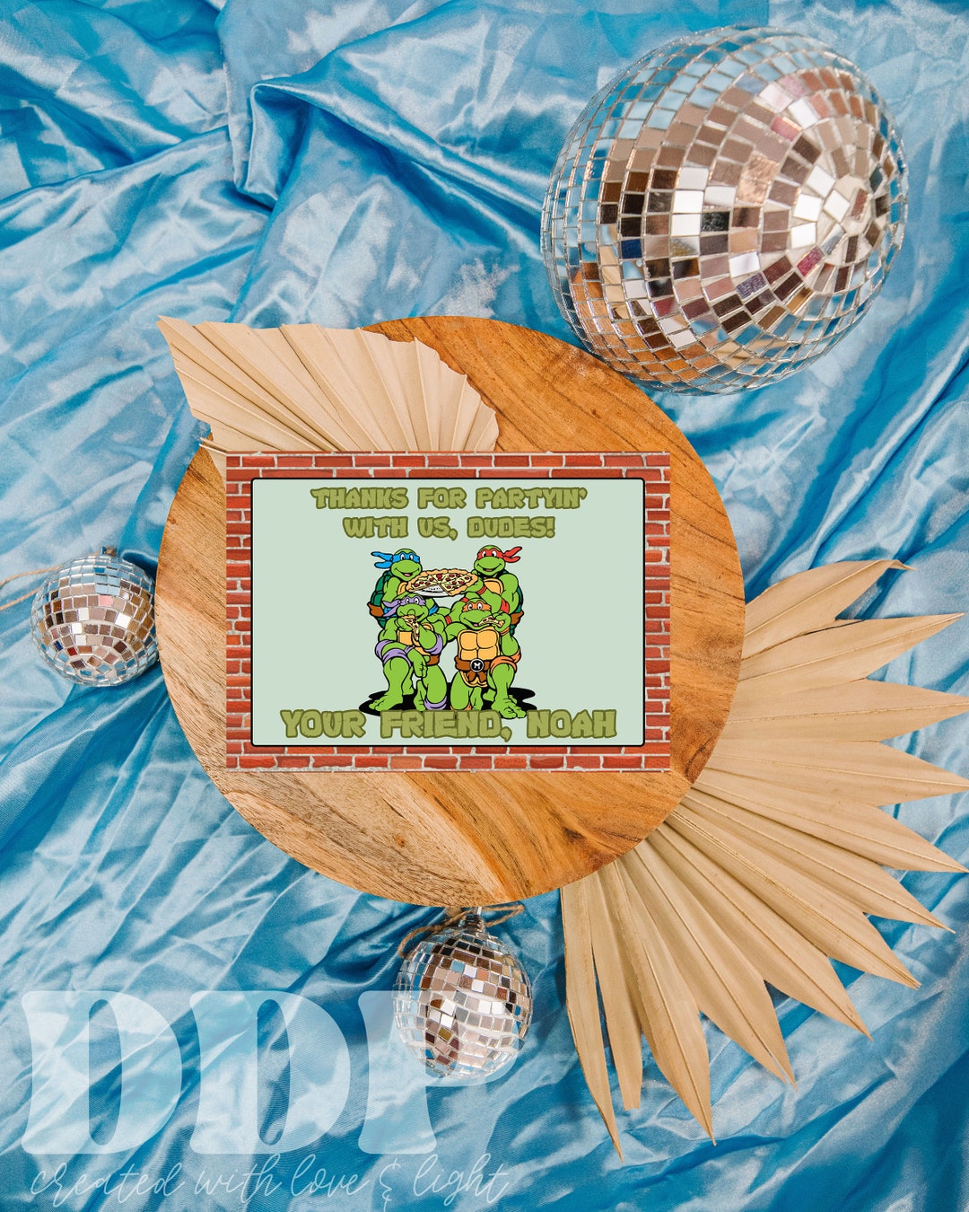 Turtles Thank You Cards TM Ninja Turtles Birthday Thank You A0 - Etsy