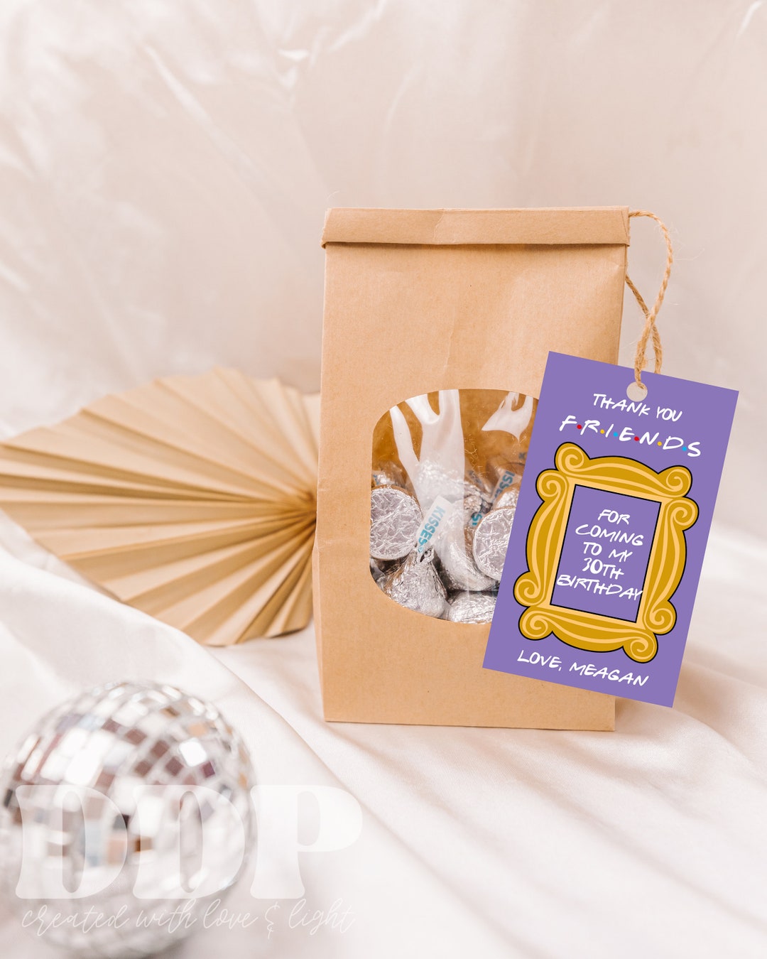 Friends Birthday Favor Tag Friends TV Show 90s Birthday Editable Thank ...