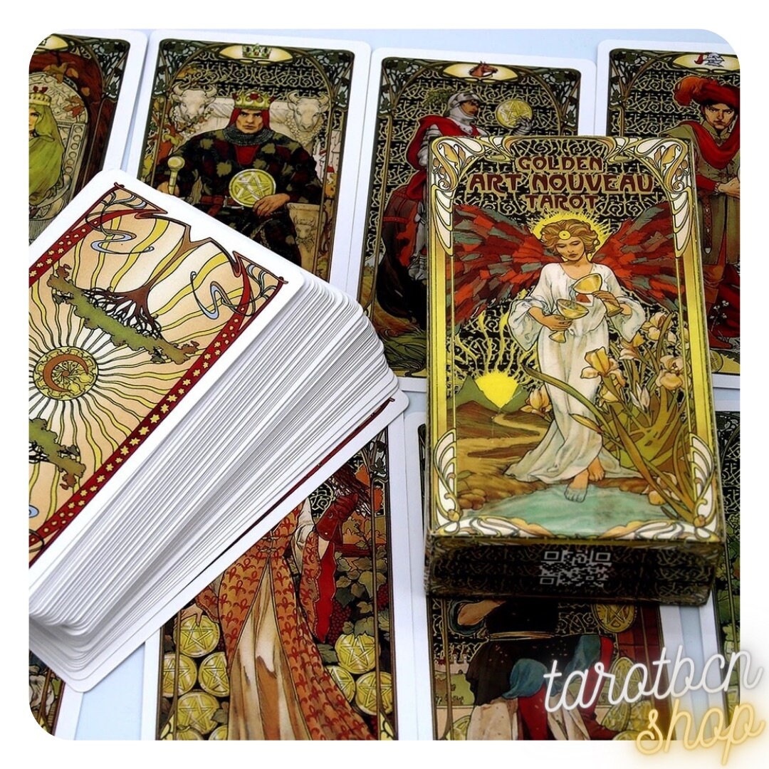 Golden Art Nouveau Tarot Etsy