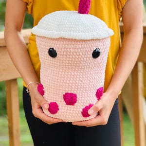 Jumbo Boba Tea Crochet Pattern, Bubble Tea Amigurumi Plush Pattern, DIY ...