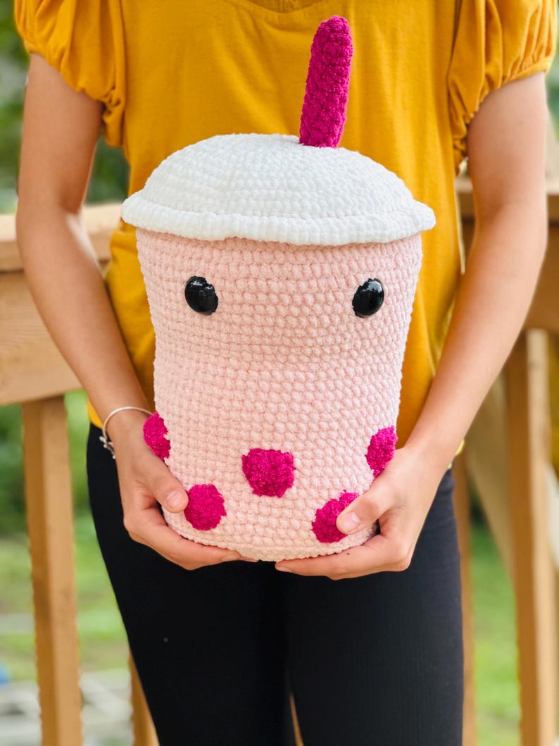 Jumbo Boba Tea Crochet Pattern, Bubble Tea Amigurumi Plush Pattern, DIY ...