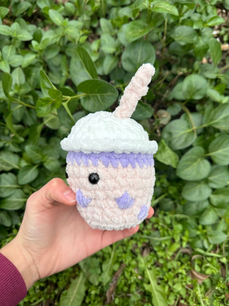 Amigurumi Mini Strawberry Boba Tea Plush, Bubble Tea Crochet, Boba Tea ...