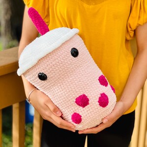 Jumbo Boba Tea Crochet Pattern, Bubble Tea Amigurumi Plush Pattern, DIY ...