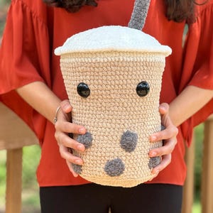 Jumbo Boba Tea Crochet Pattern, Bubble Tea Amigurumi Plush Pattern, DIY ...