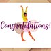 Printable Gymnastics-themed “congratulations” Card, Aesthetic Greeting ...