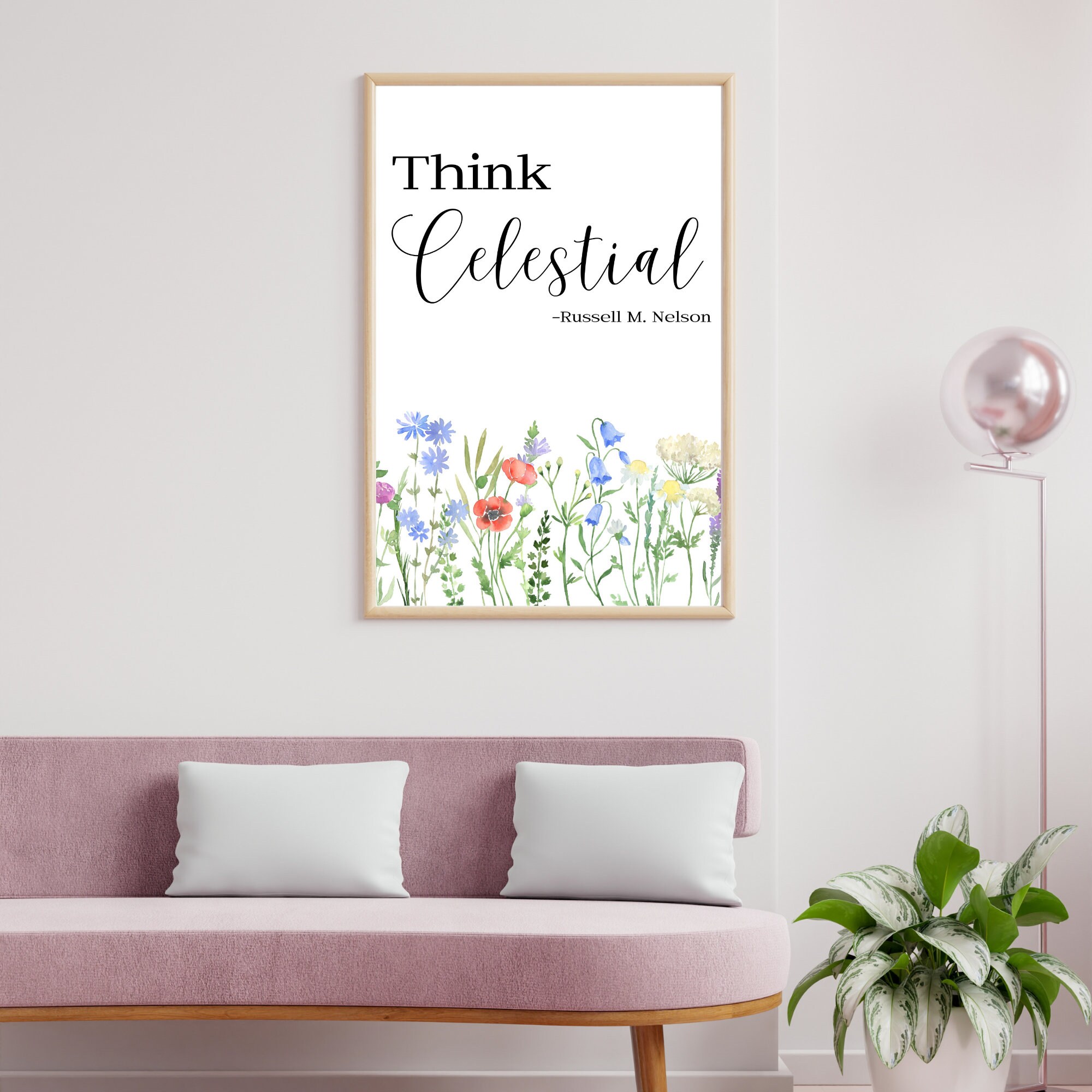 Think Celestial Design A, Inspirational Poster & Bookmark Printable ...