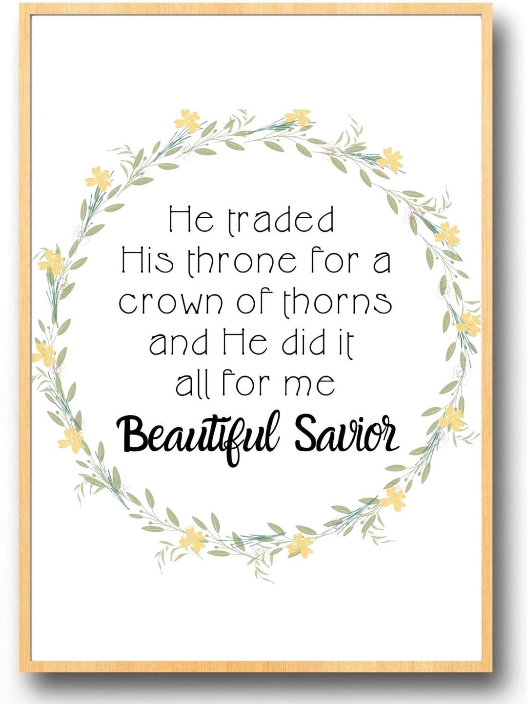 Beautiful Savior Downloadable Art Minimalist Inspirational Printable ...
