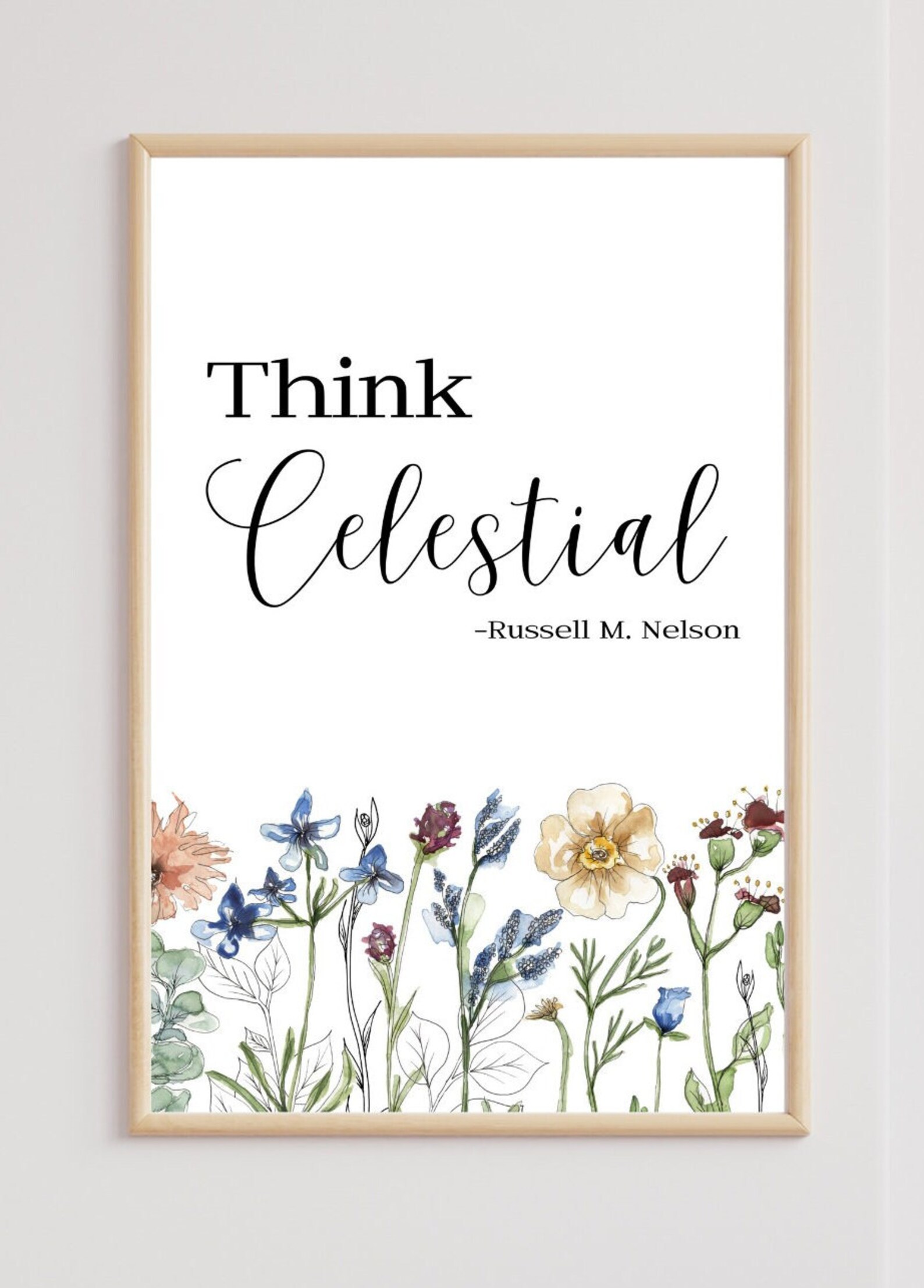 Think Celestial Design C, Inspirational Poster & Bookmark Printable ...