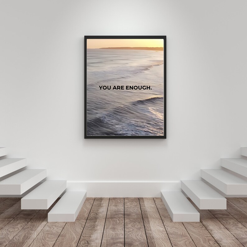 You Are Enough Quote Printable, Inspirational Poster & Bookmark ...