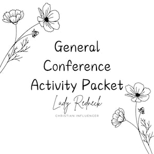 General Conference Activity Inspirational Kids Packet - HUGE ...