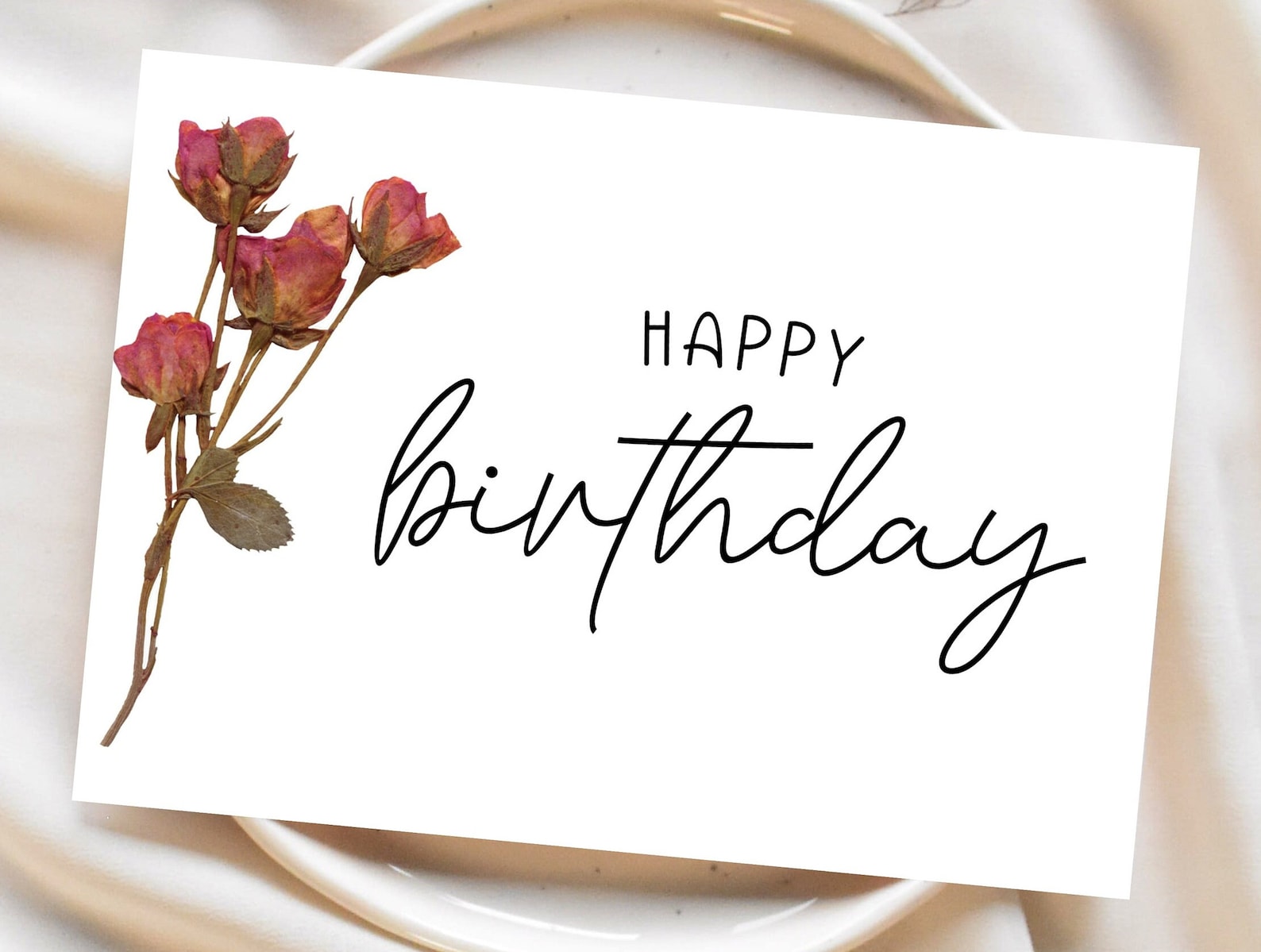 Printable Happy Birthday Card, Aesthetic Birthday Card Printable ...