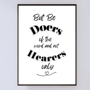 Doers of the Word Quote Downloadable, Inspirational Poster & Bookmark ...