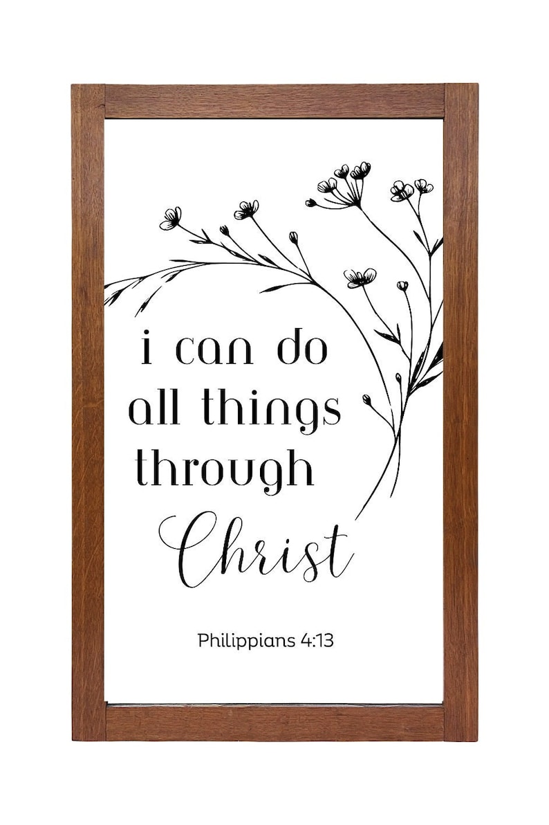 Downloadable LDS Art Bible Verse Printable Wall Art, I Can Do All ...