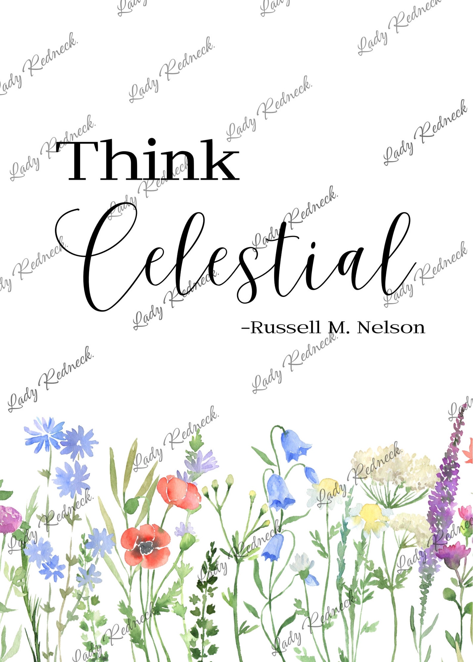 Think Celestial Design A, Inspirational Poster & Bookmark Printable ...