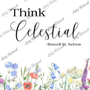 Think Celestial Design A, Inspirational Poster & Bookmark Printable ...