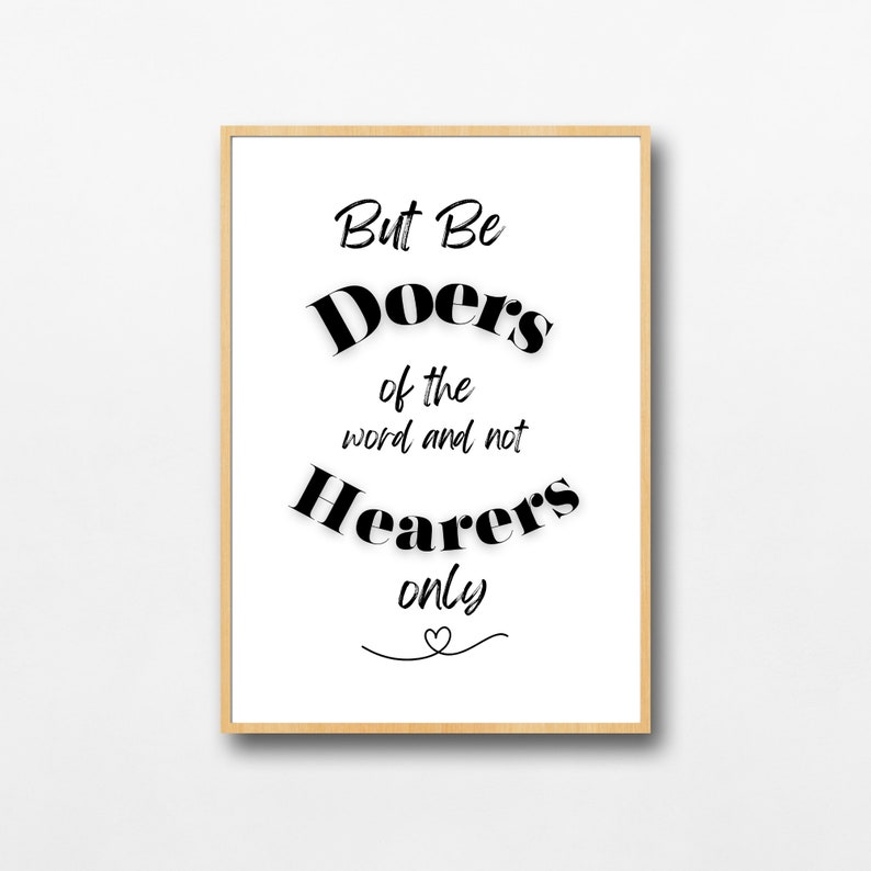 Doers of the Word Quote Downloadable, Inspirational Poster & Bookmark ...