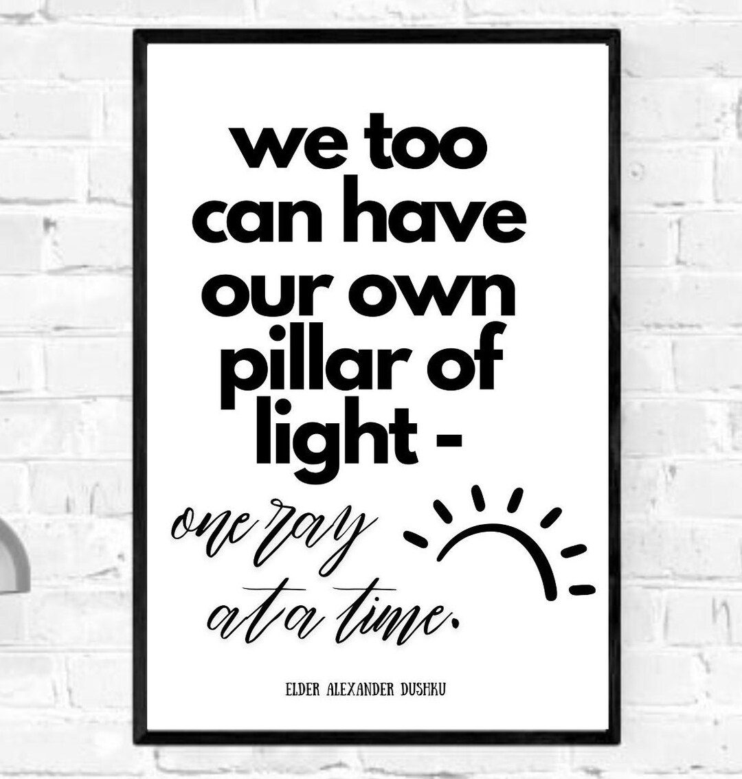 PILLAR of LIGHT Downloadable, Inspirational Wall Art Printable: Let the ...