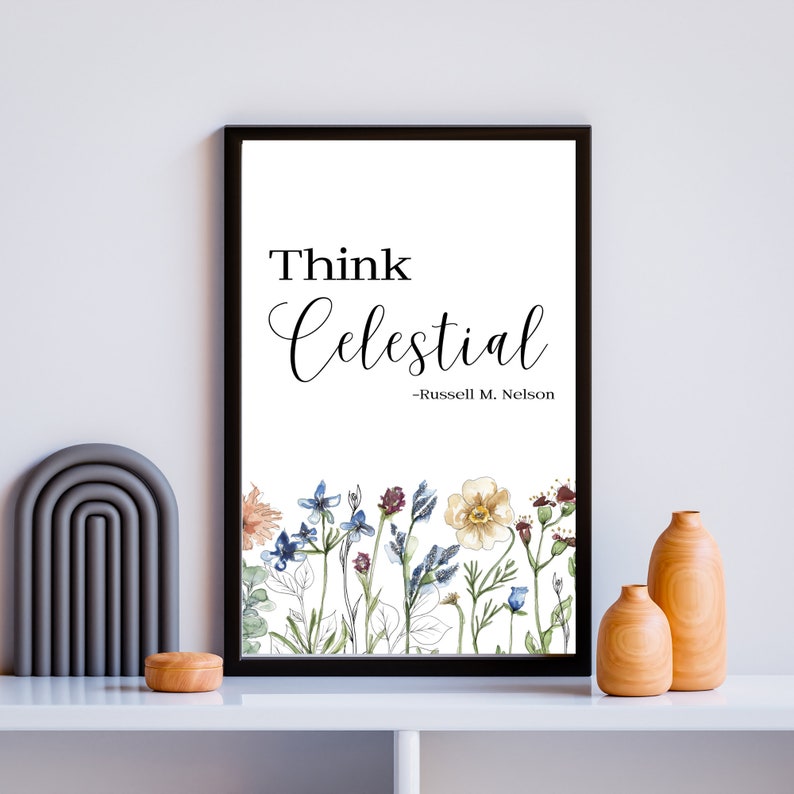 Think Celestial Design C, Inspirational Poster & Bookmark Printable ...