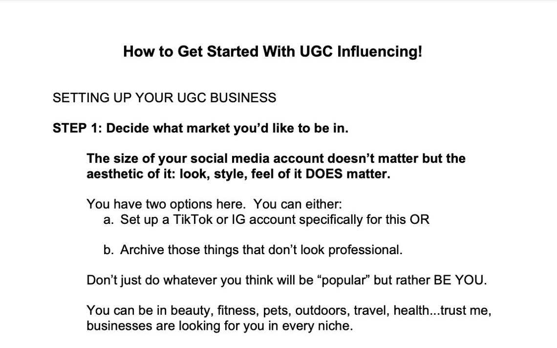 Setting up Your UGC Business, UGC Biz, Side Business, Side Hustle, Ugc ...