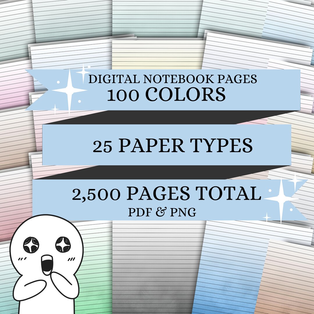Mega Pack of 2,500 Digital Notebook Pages - Etsy