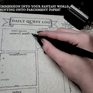 Quest Log to Do PRINTABLE Daily, Weekly, Monthly Planner ADHD - Etsy